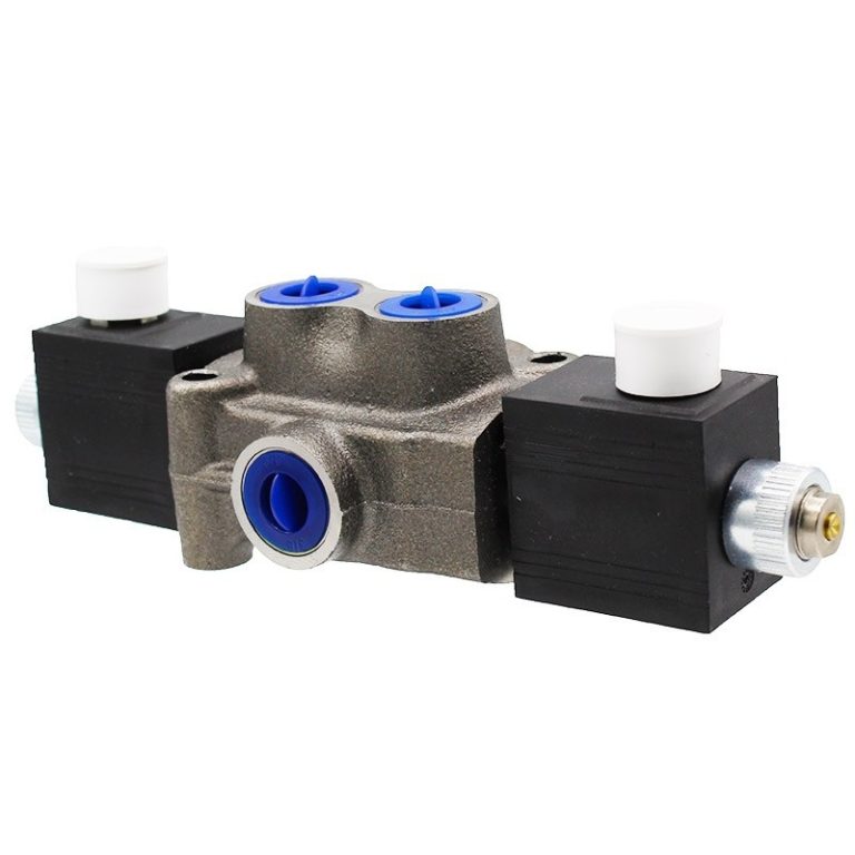 Distributore idraulico oleodinamico elettrico 3/8′ doppio effetto 1 ...